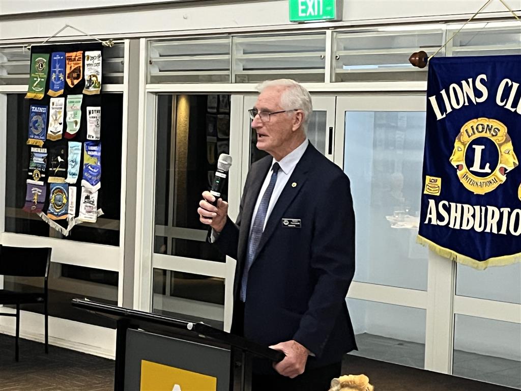 Ashburton Lions outgoing president Roger Paterson. | ashburtoncourier.co.nz
